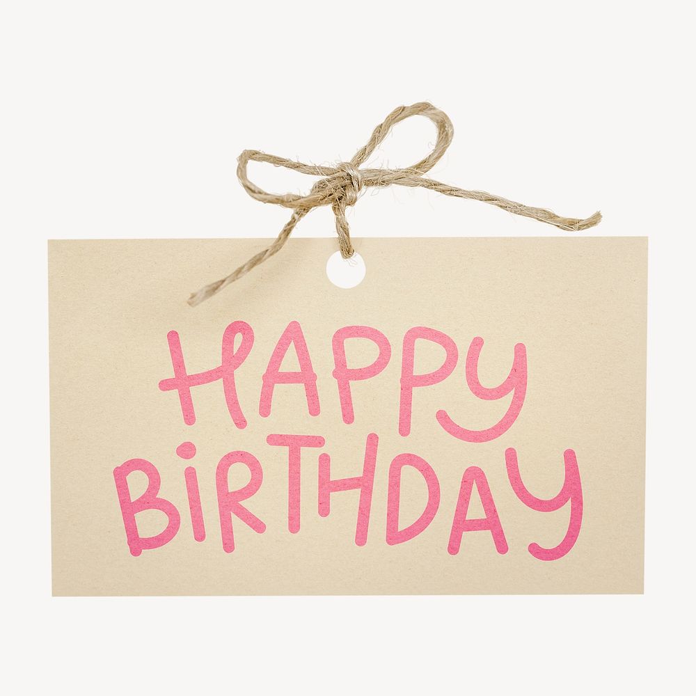 Happy Birthday word sticker, paper | Free PSD - rawpixel