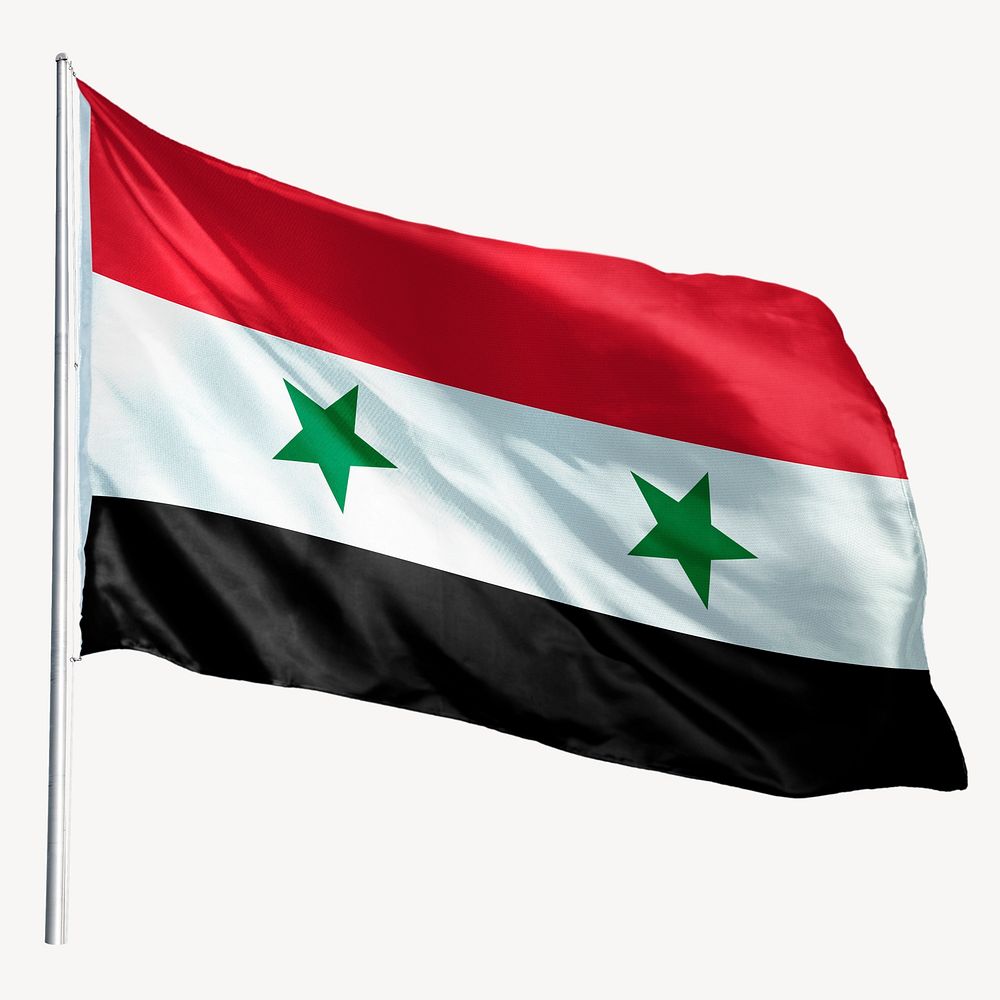 Waving Syria flag, national symbol | Free Photo - rawpixel