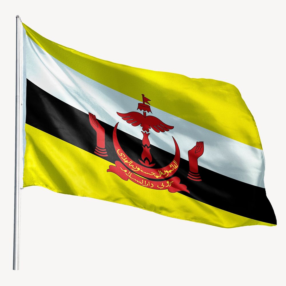 Waving Brunei flag, national symbol | Free Photo - rawpixel