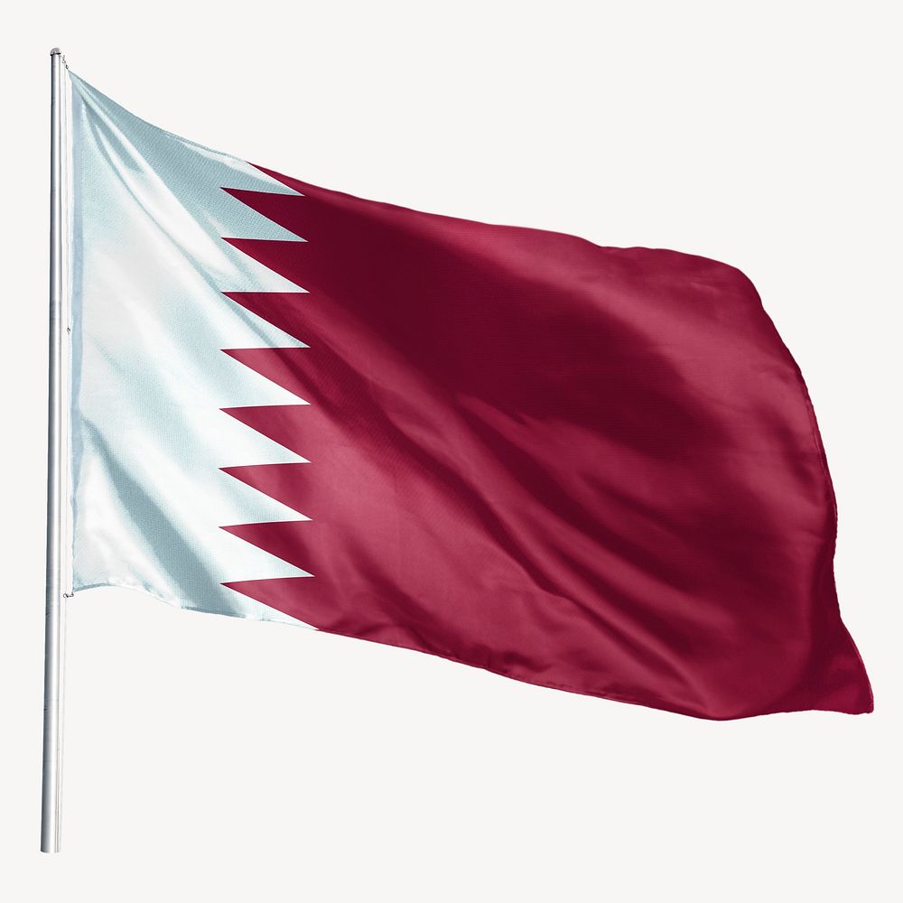Waving Qatar flag, national symbol | Free Photo - rawpixel