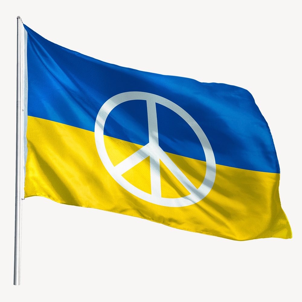 Waving Ukraine flag, peace symbol | Free Photo - rawpixel