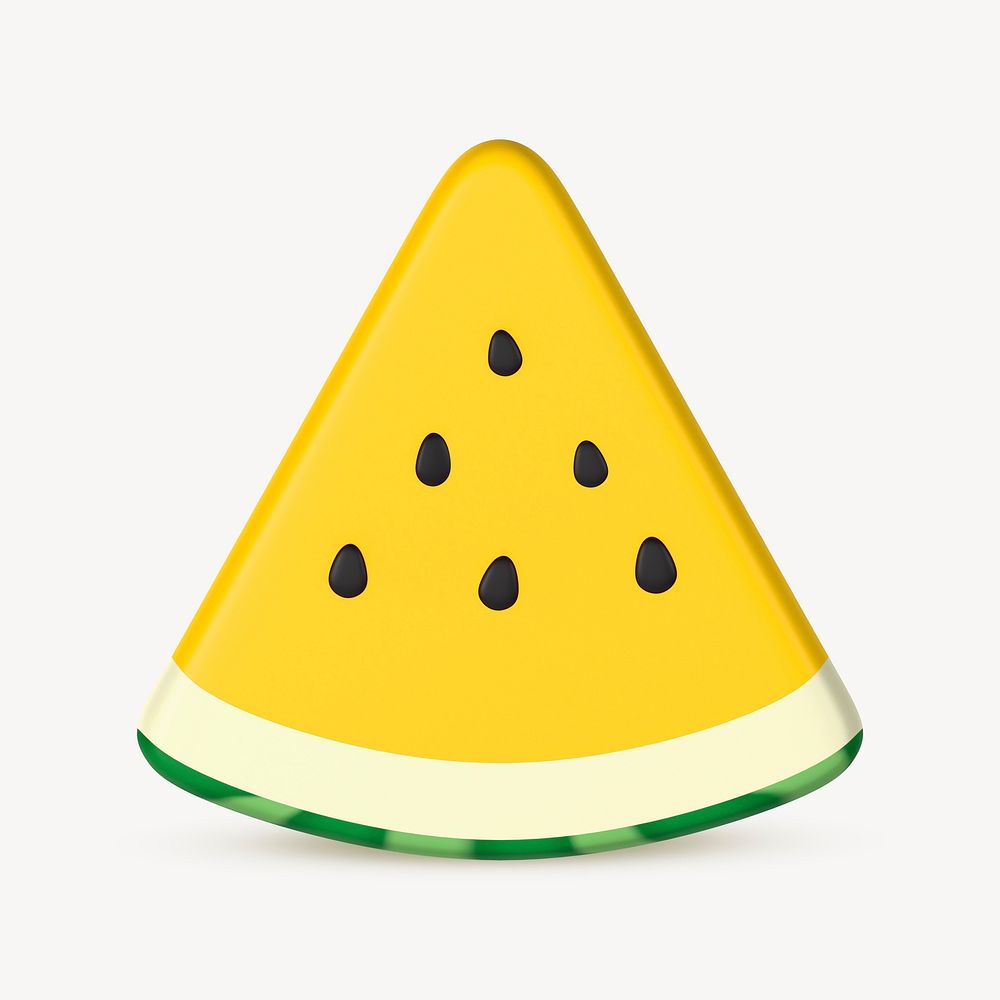 Yellow watermelon collage element, 3D | Free PSD - rawpixel
