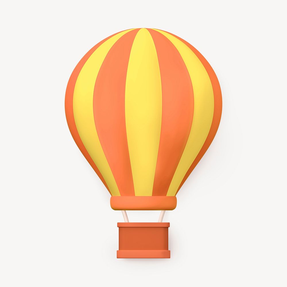 Air balloon collage element, 3D | Premium PSD - rawpixel