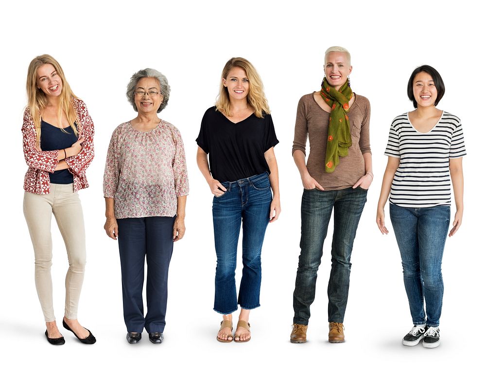 Diversity Women Set Gesture Standing | Premium Photo - rawpixel