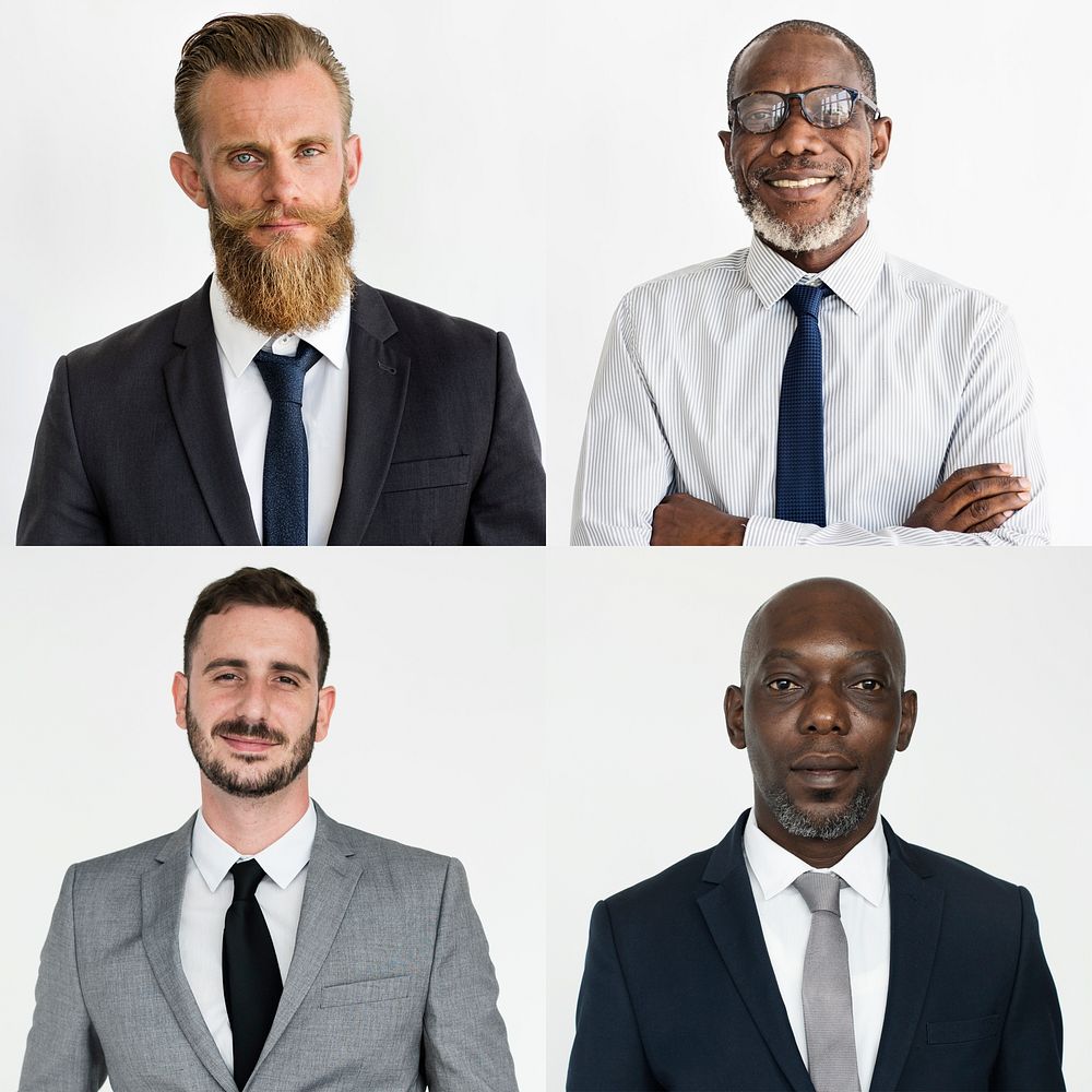 Set of portraits of businessmen | Premium Photo - rawpixel
