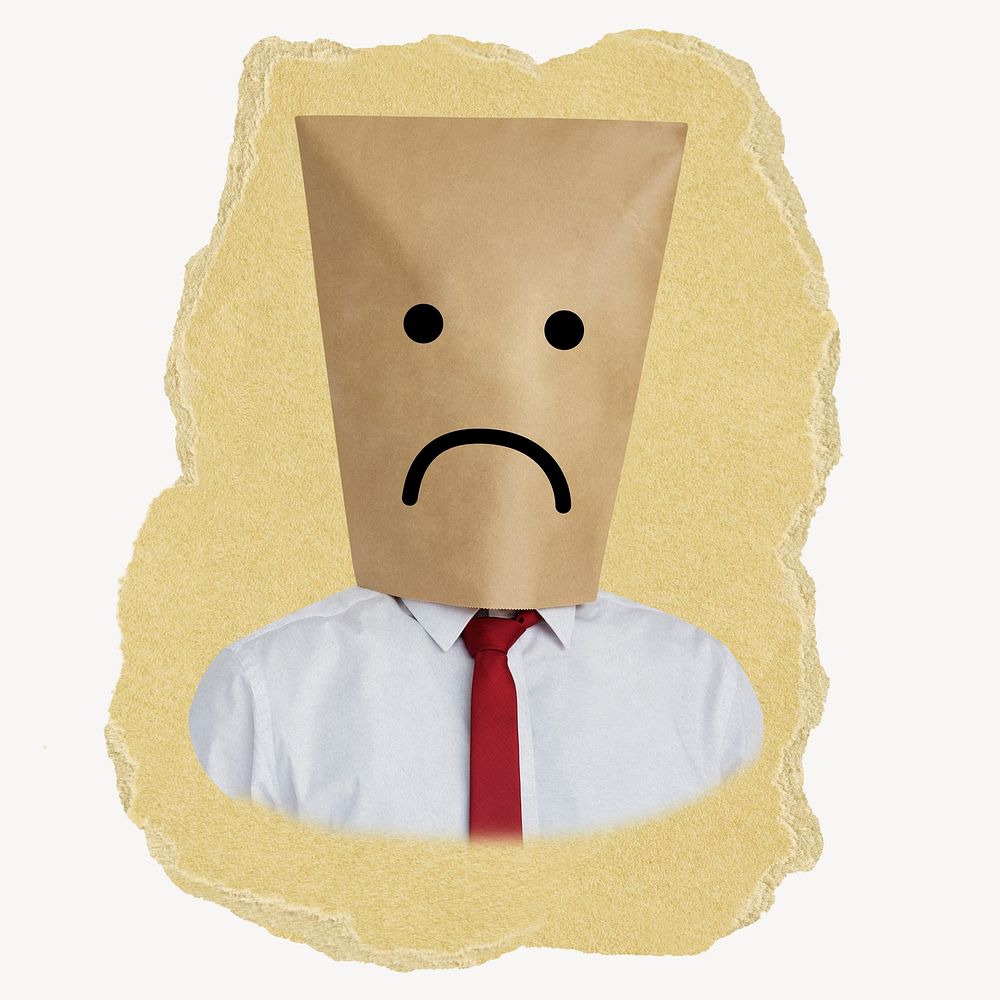 Sad bag covering businessman's head, | Free Photo - rawpixel