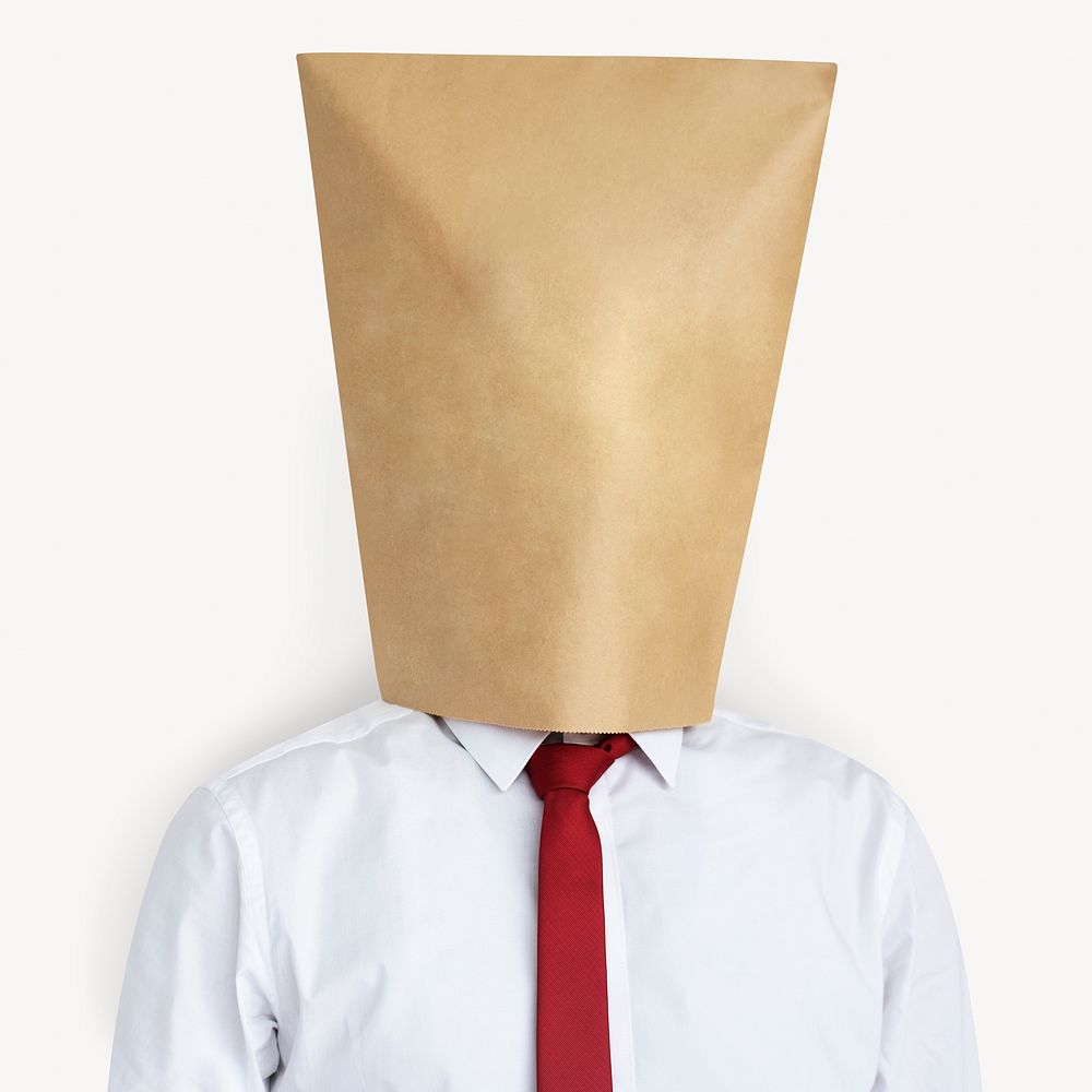 Bag covering businessman's head isolated | Free Photo - rawpixel