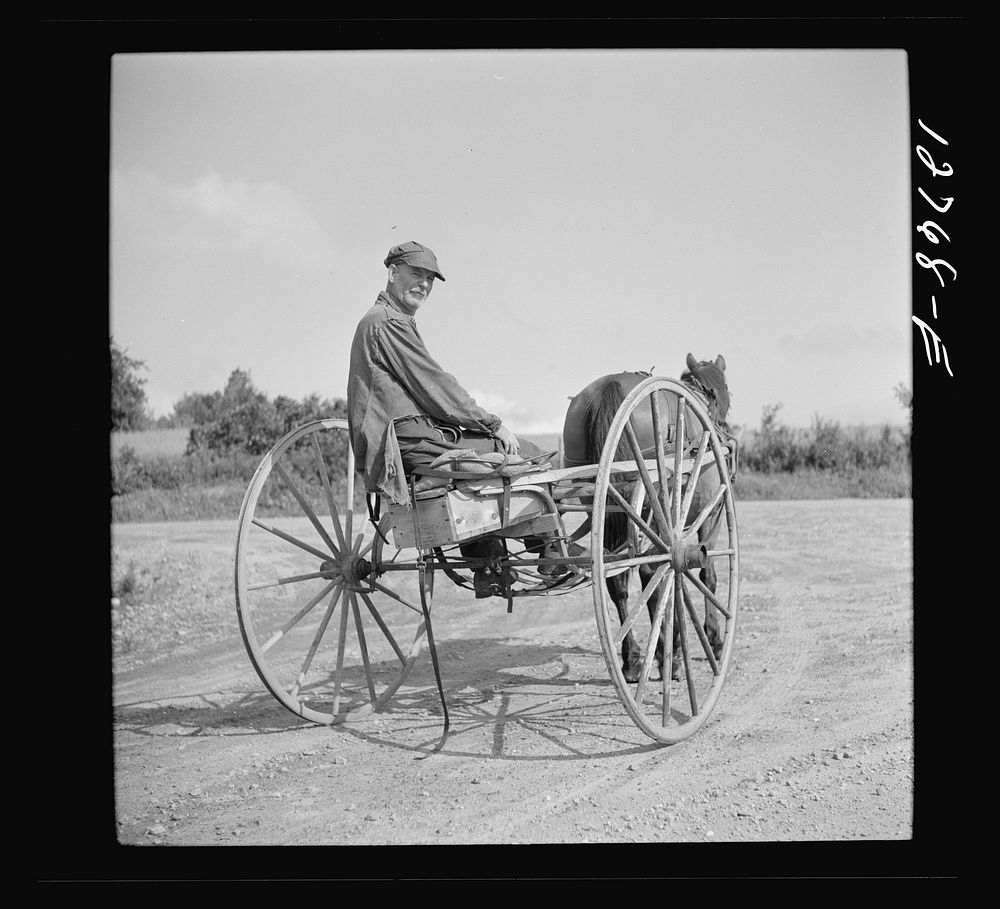Old farmhand his homemade buggy. | Free Photo - rawpixel