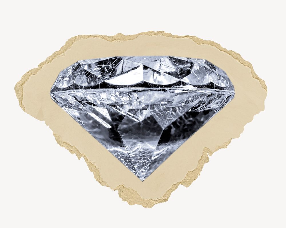 Diamond, ripped paper collage element | Premium Photo - rawpixel
