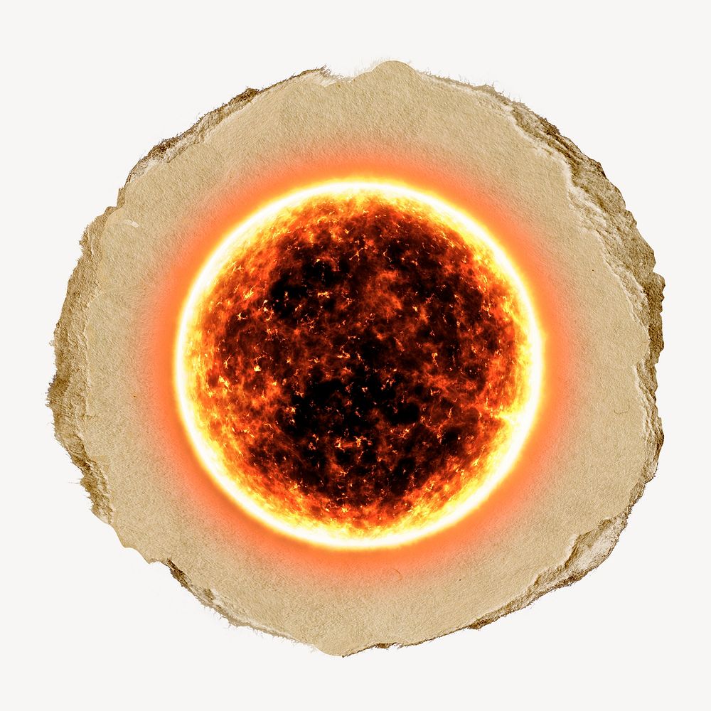 Planet Sun, ripped paper collage | Free Photo - rawpixel