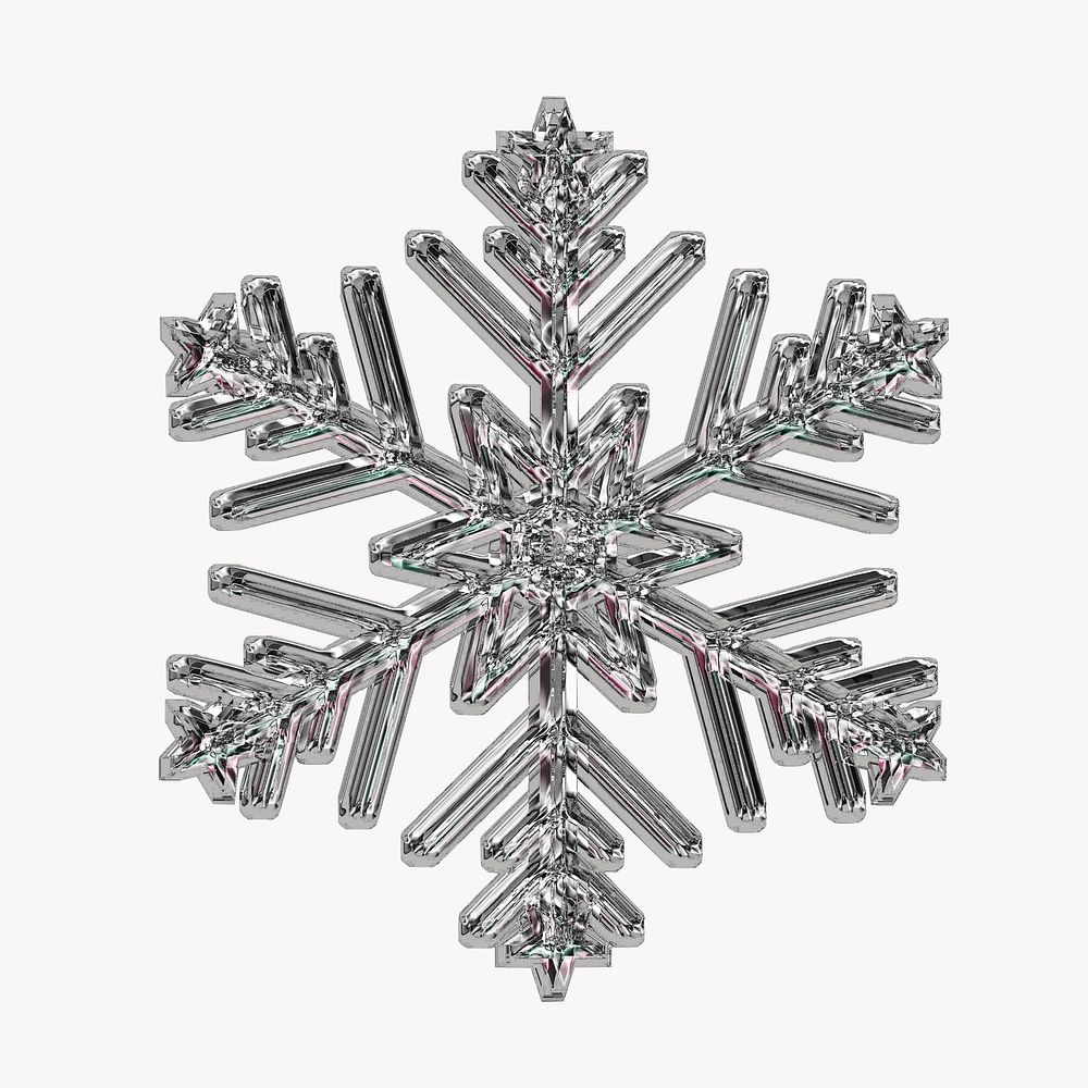 Silver snowflake, Christmas isolated image | Free Photo - rawpixel