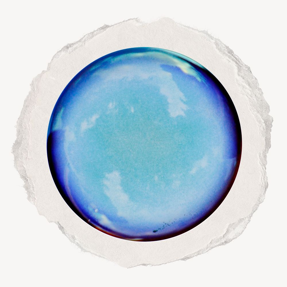 Blue bubble, ripped paper collage | Premium Photo - rawpixel