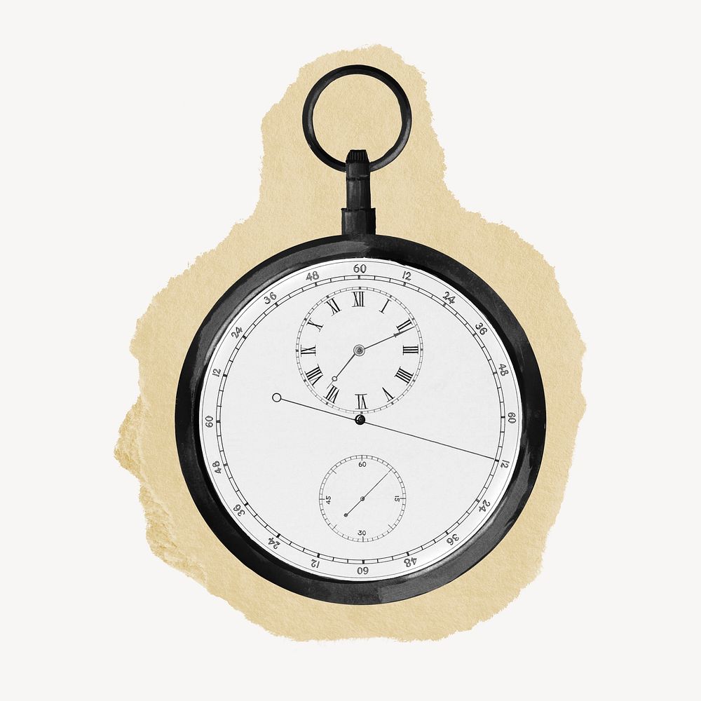 Split second chronograph watch illustration, | Free Photo - rawpixel