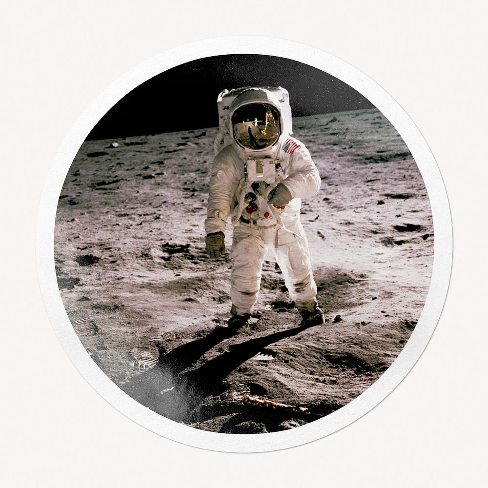 Astronaut moon circle frame, space | Free Photo - rawpixel