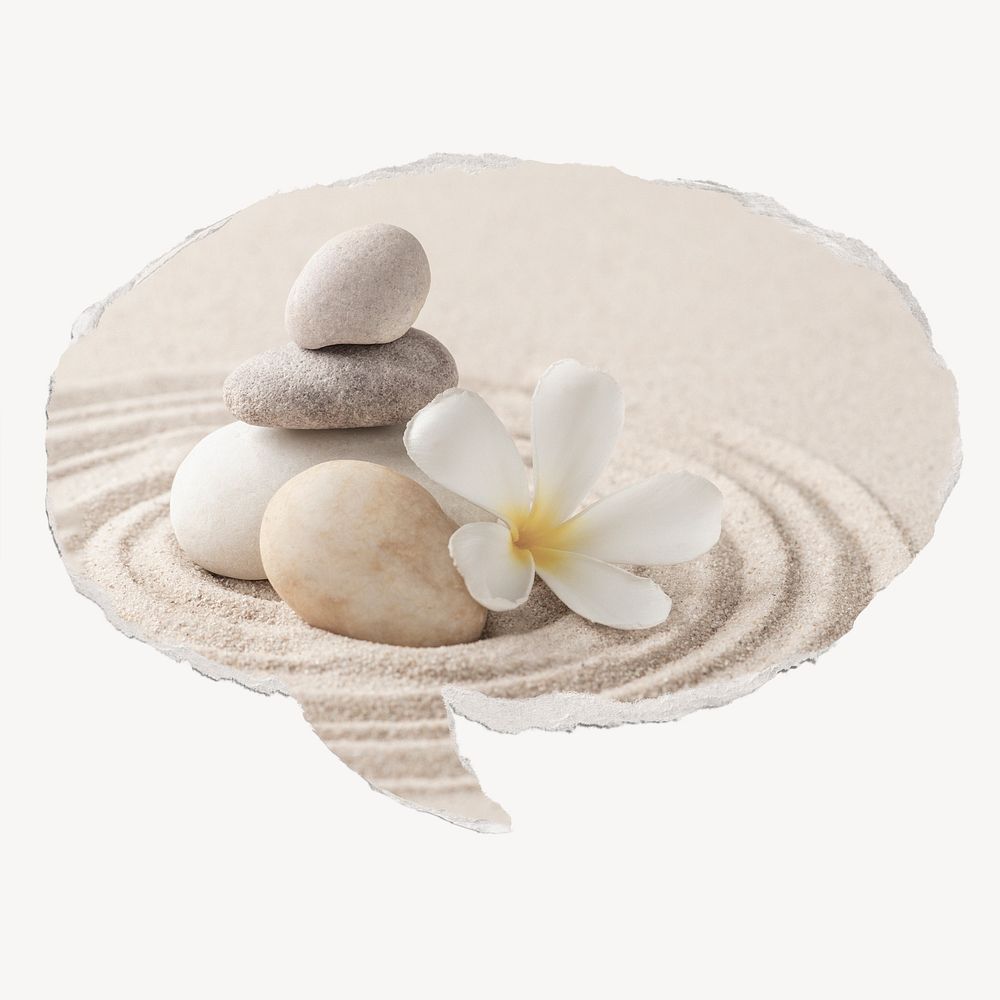 Zen stones, ripped paper speech | Free Photo - rawpixel