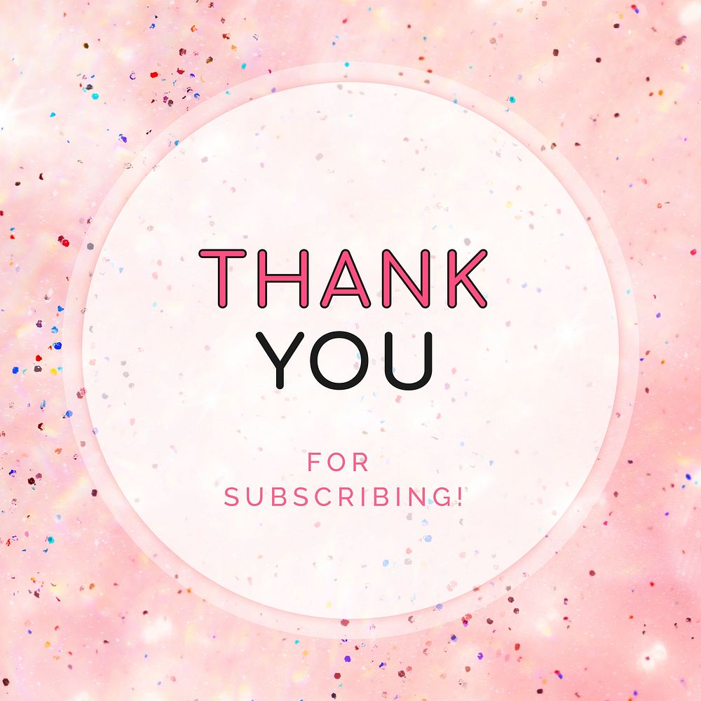 Thank you subscribing ad vector | Premium Vector Template - rawpixel