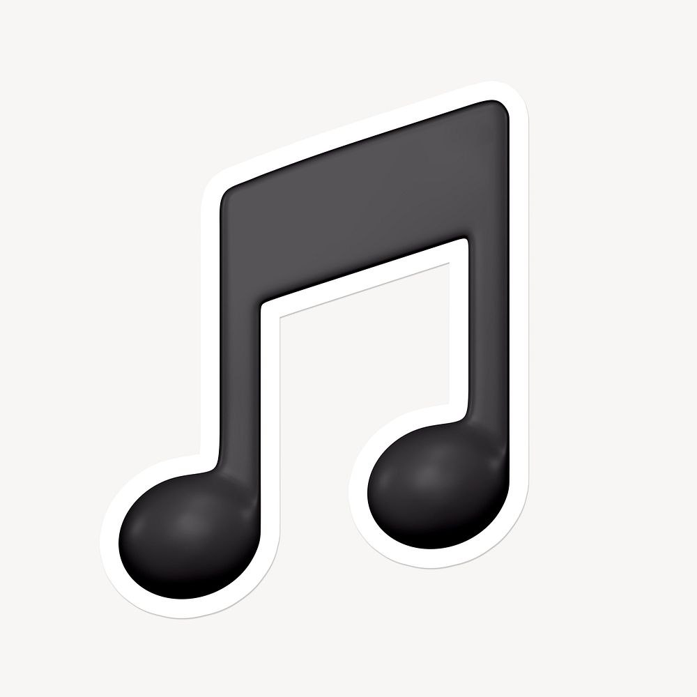 Music note, app icon sticker | Free Photo - rawpixel