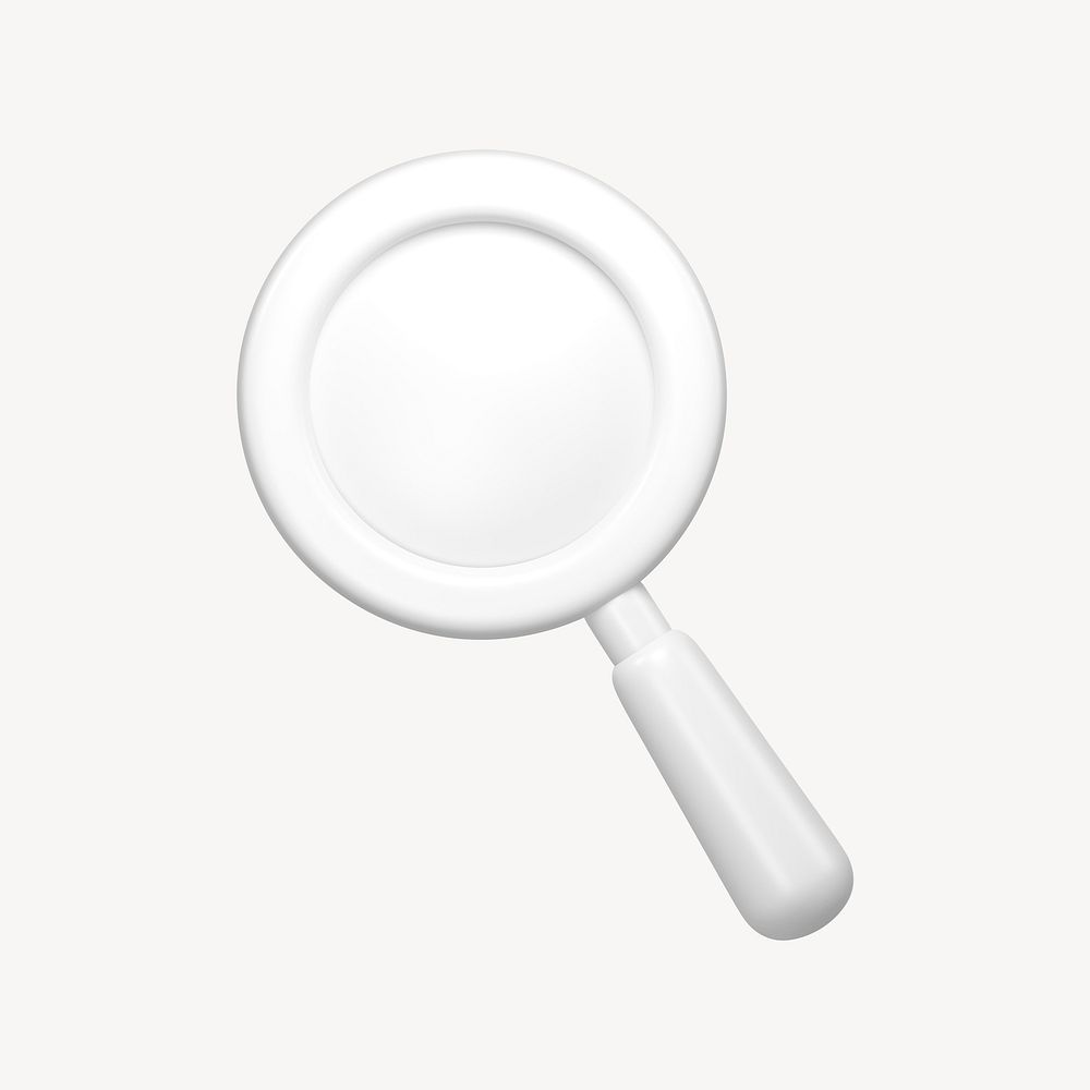 Magnifying glass icon, 3D rendering | Free Icons Illustration - rawpixel
