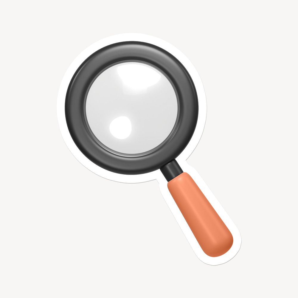Magnifying glass, search icon sticker | Free Photo - rawpixel