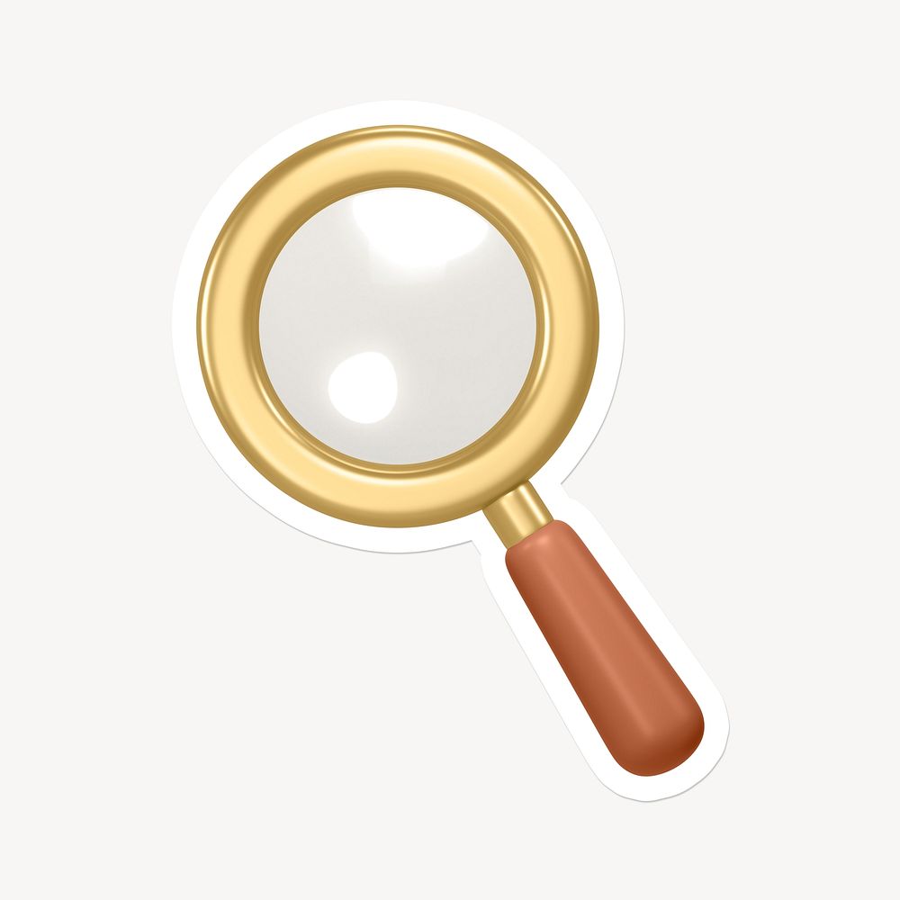 Magnifying glass, search icon sticker | Free Photo - rawpixel