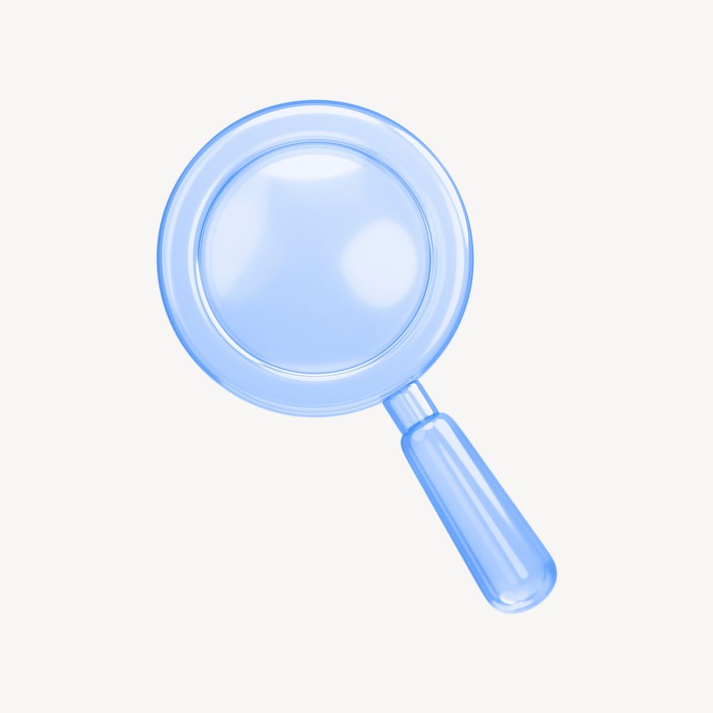 Magnifying glass 3D icon sticker | Premium PSD - rawpixel