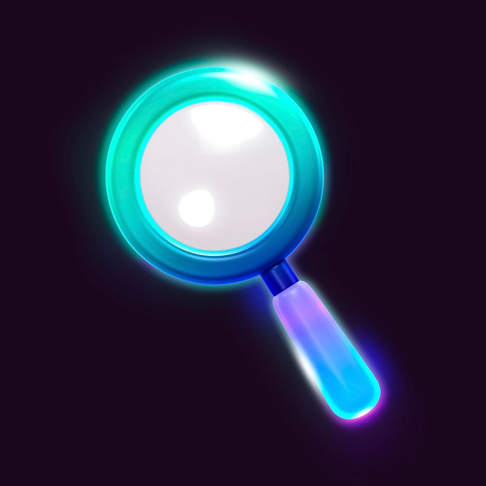 Magnifying glass 3D icon sticker | Premium PSD - rawpixel