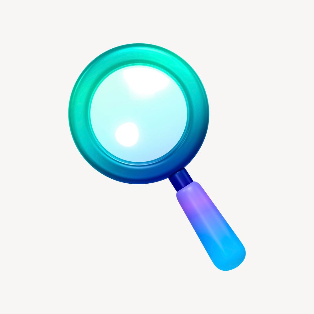 Magnifying glass 3D icon sticker | Premium PSD - rawpixel