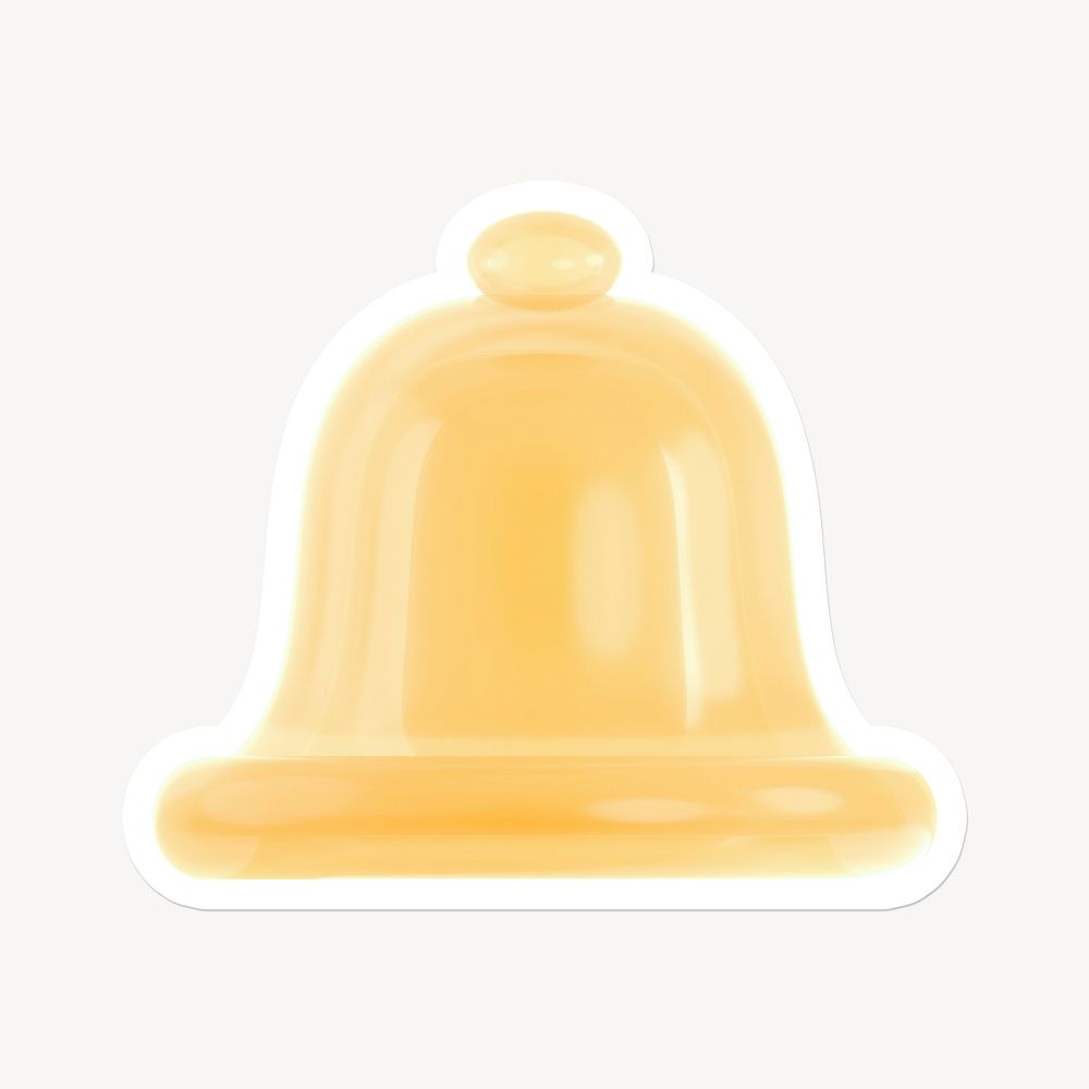Bell, notification icon sticker white | Free Photo - rawpixel