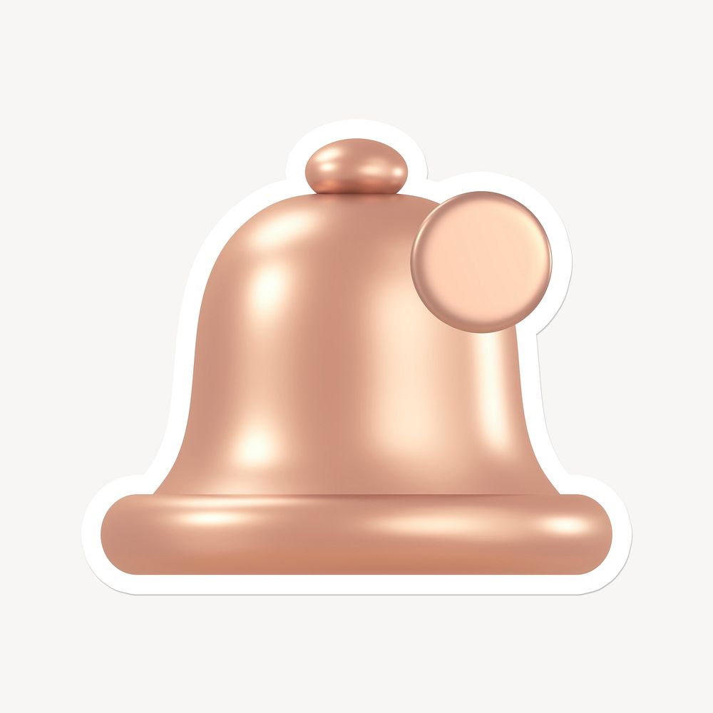 Bell, notification icon sticker white | Free Photo - rawpixel
