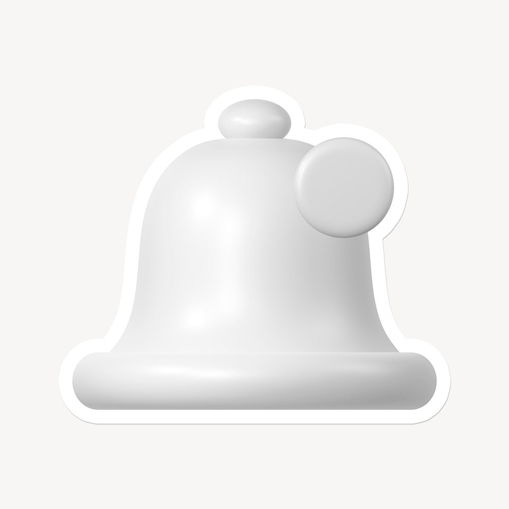 White bell, notification icon sticker | Free Icons - rawpixel