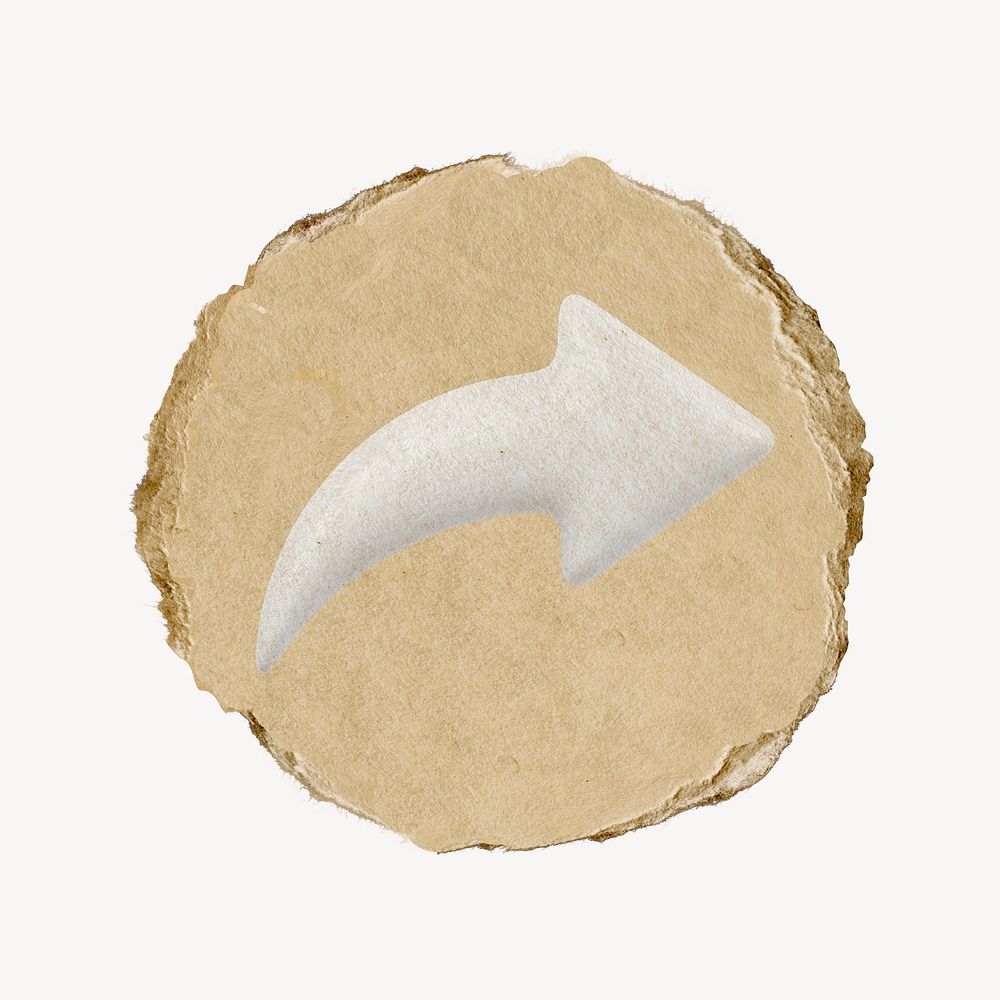 Arrow, business icon sticker, ripped | Premium PSD - rawpixel