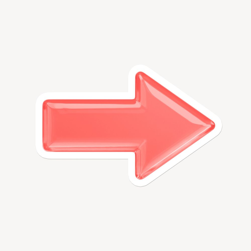 Arrow, business icon sticker white | Free Photo - rawpixel