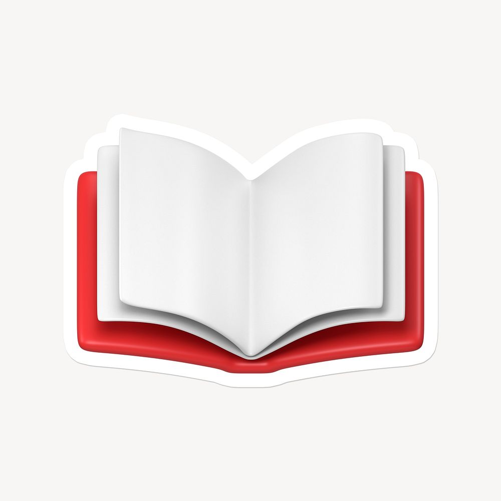 Red book, education icon sticker | Free Photo - rawpixel
