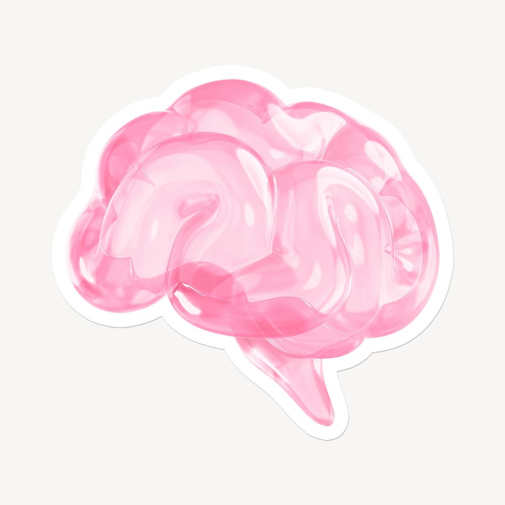 Human brain icon sticker white | Free Photo - rawpixel