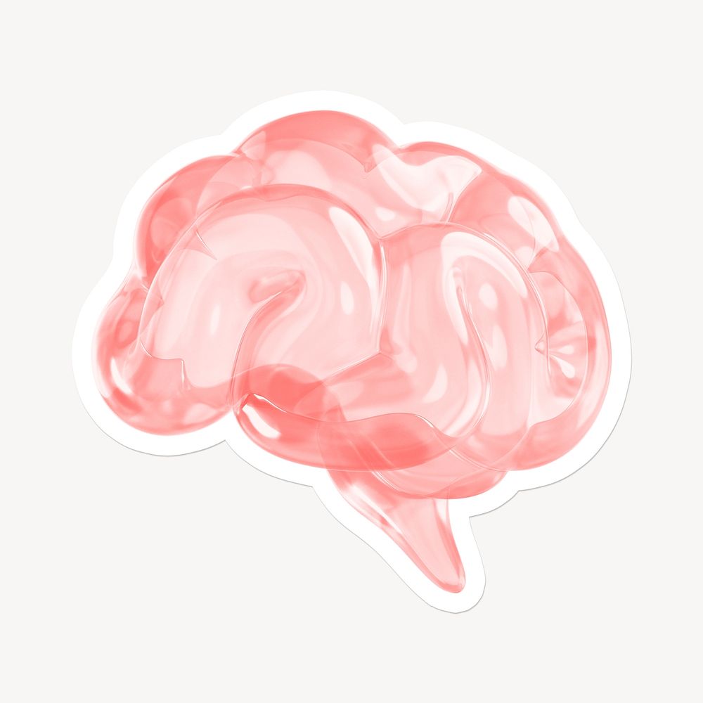Human brain icon sticker white | Free Photo - rawpixel