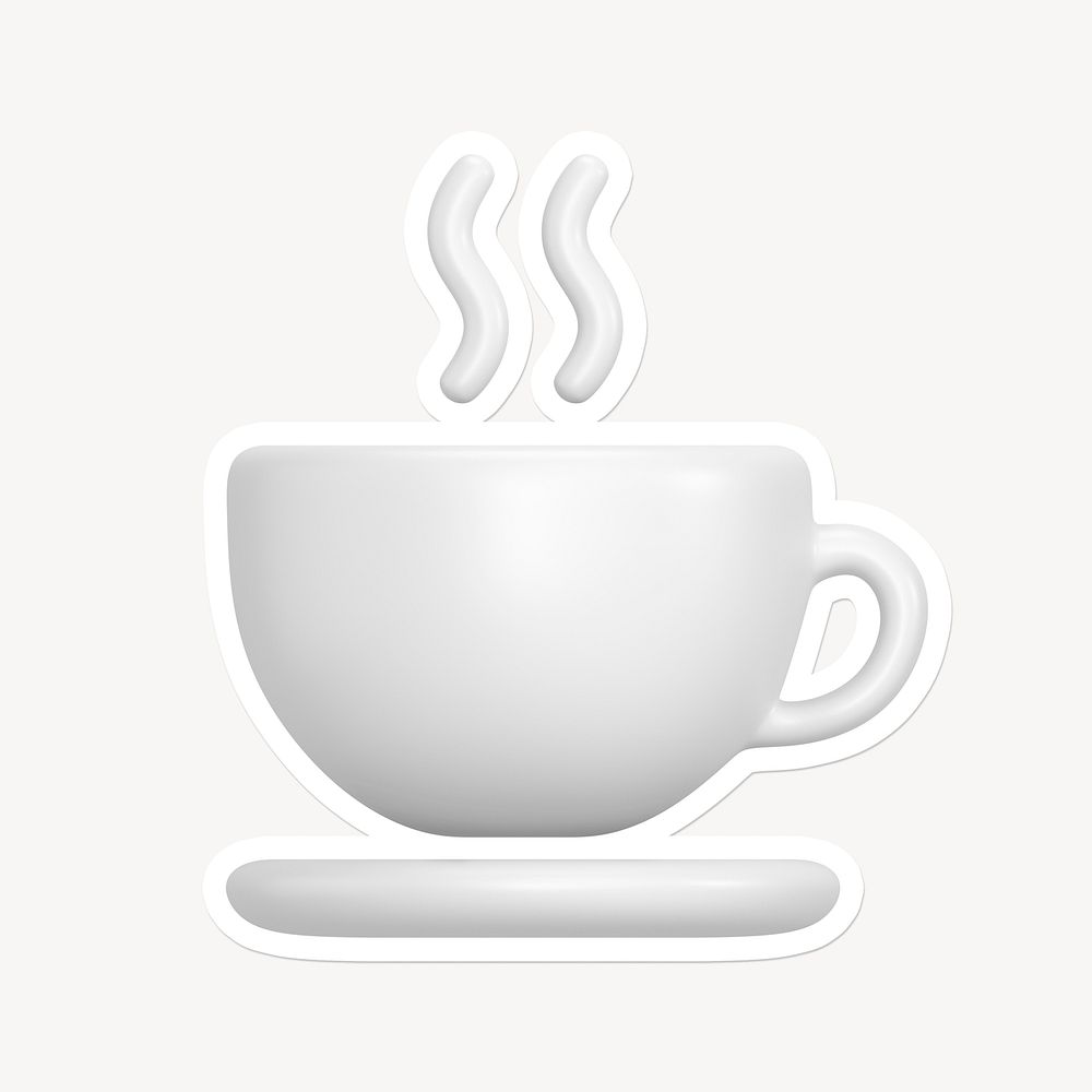 Coffee mug, cafe icon sticker | Free Photo - rawpixel