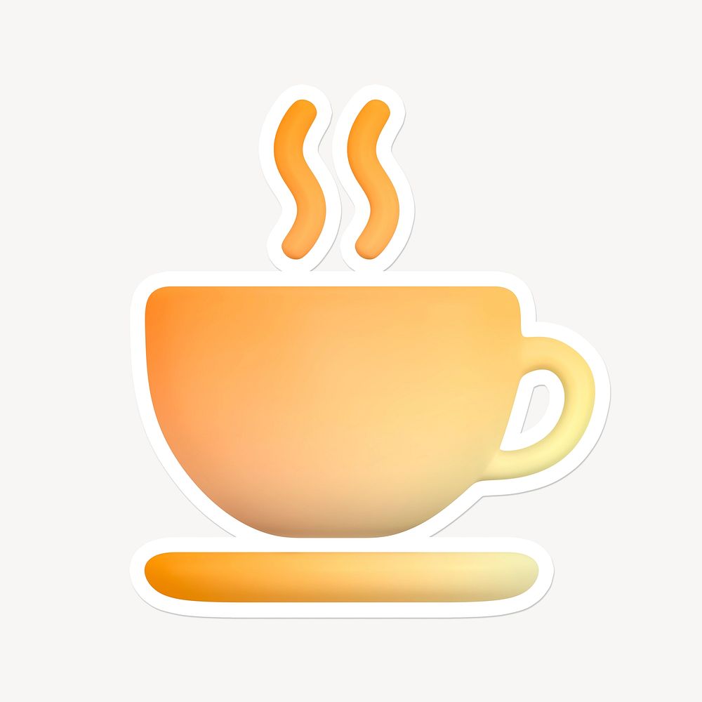 Coffee mug, cafe icon sticker | Free Photo - rawpixel