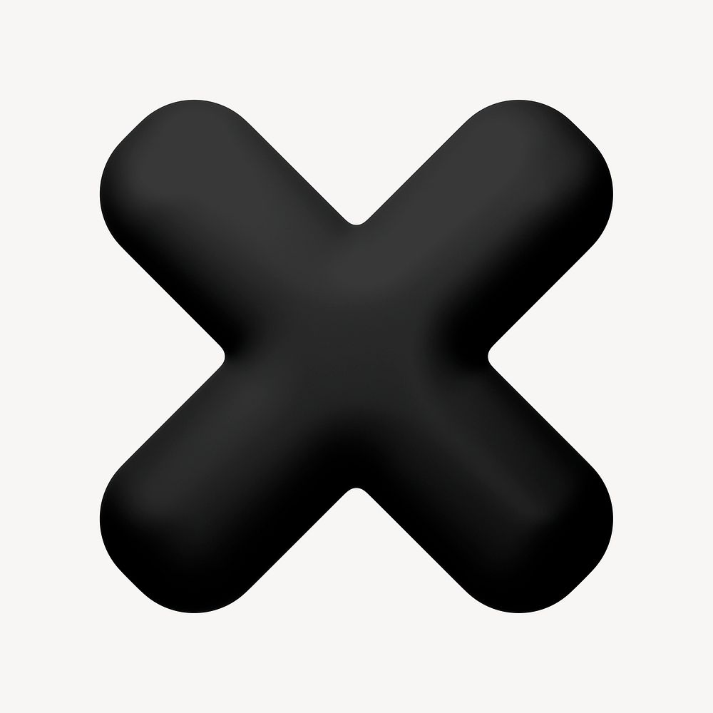 X mark icon, 3D rendering | Free Icons Illustration - rawpixel