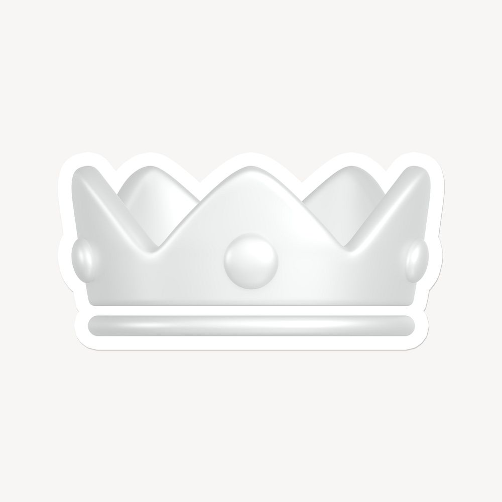 Crown ranking icon sticker white | Free Photo - rawpixel