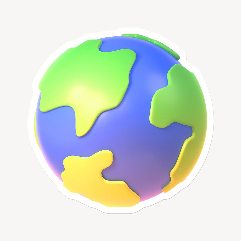 Globe, environment icon sticker with white | Free Icons - rawpixel