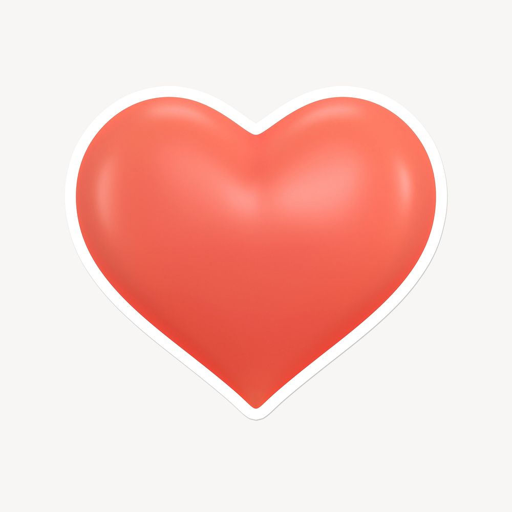 Red heart, health icon sticker | Free Photo - rawpixel