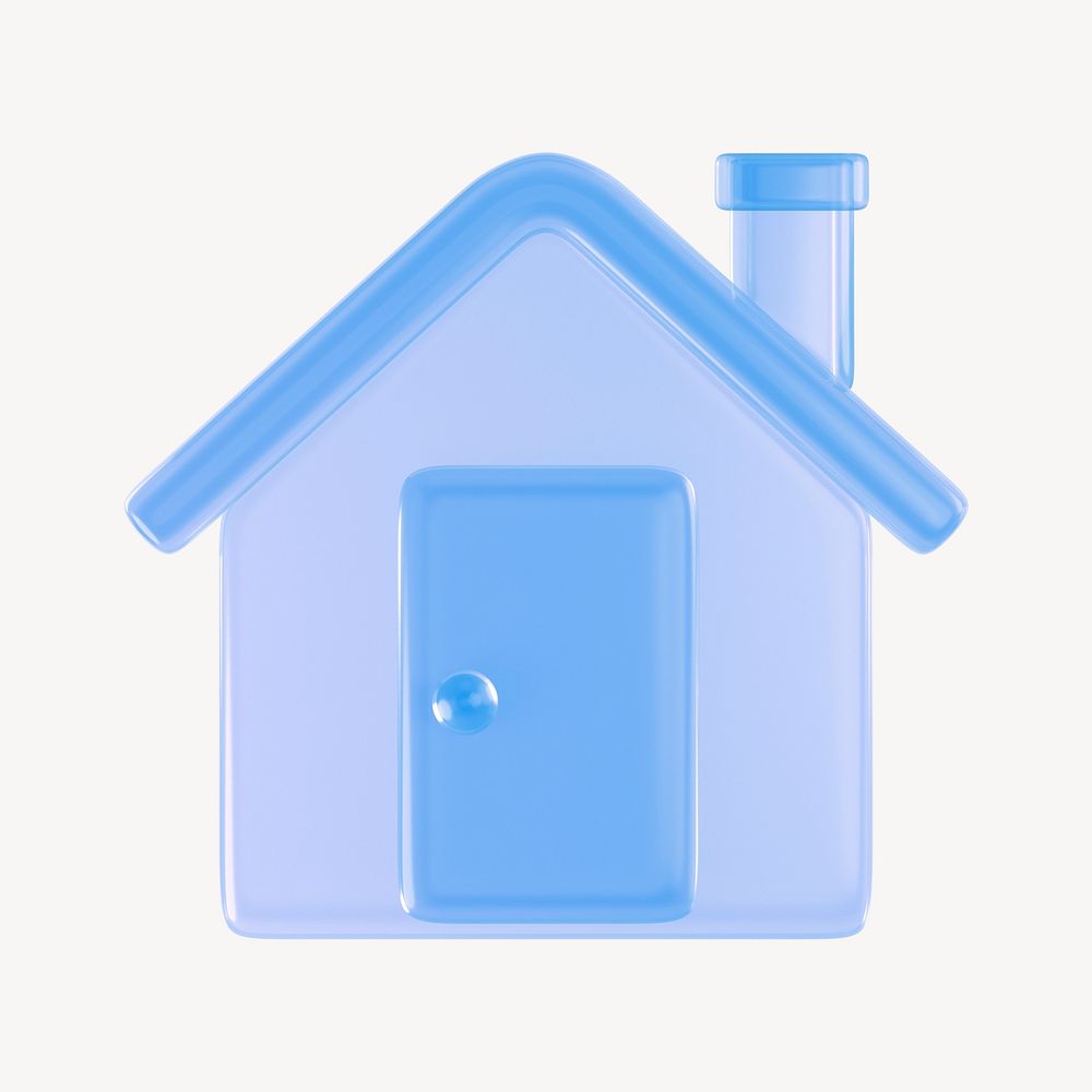 House, home screen icon, 3D | Free Photo Illustration - rawpixel