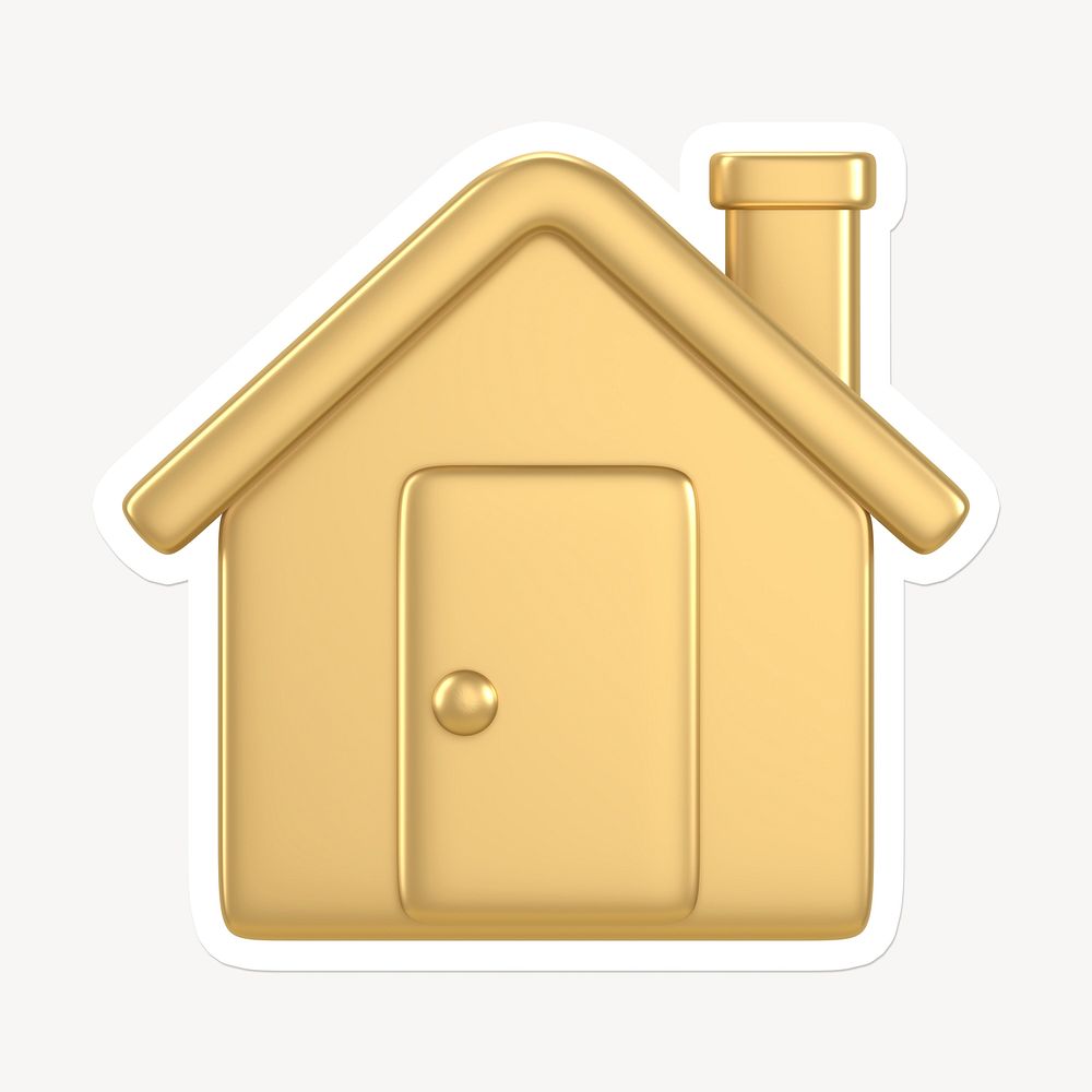Gold house, home screen icon | Free Icons - rawpixel