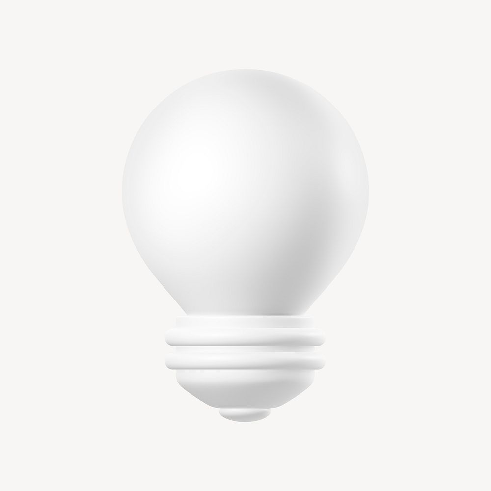 Light bulb icon, 3D rendering | Free Photo Illustration - rawpixel