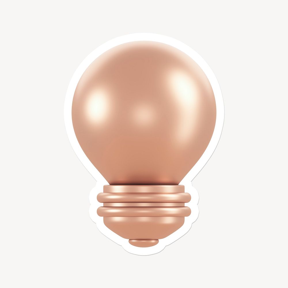 Light bulb icon sticker white | Free Photo - rawpixel