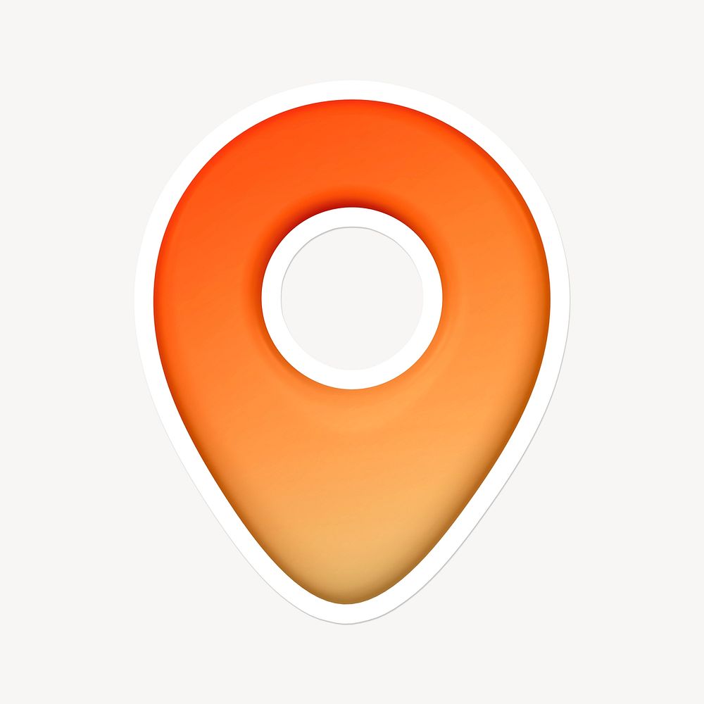 Location pin icon sticker white | Free Photo - rawpixel