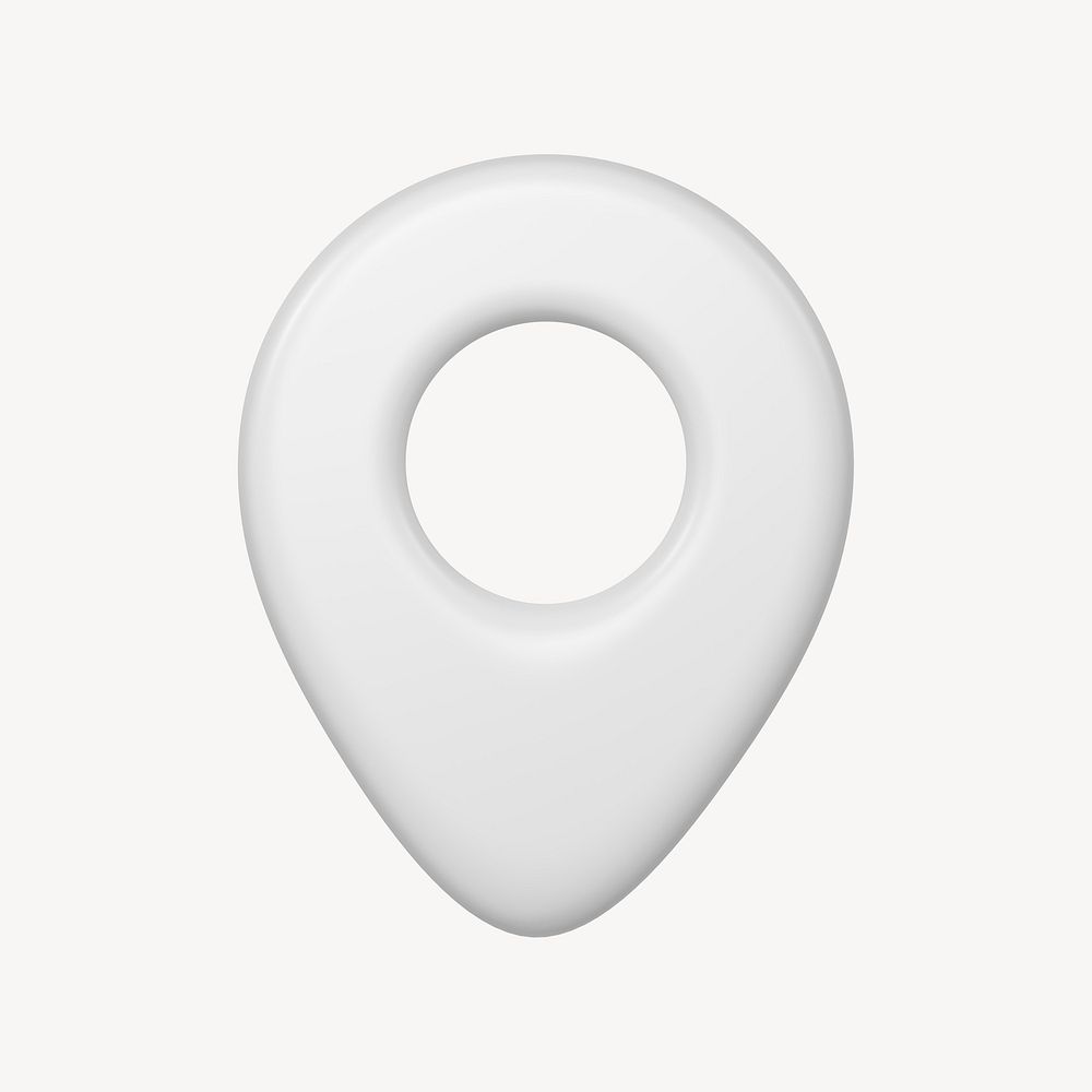 White location pin 3D icon | Premium Icons - rawpixel