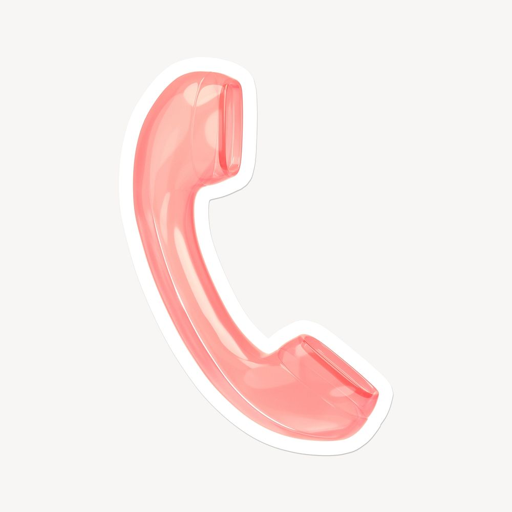 Telephone, contact icon sticker white | Free Photo - rawpixel