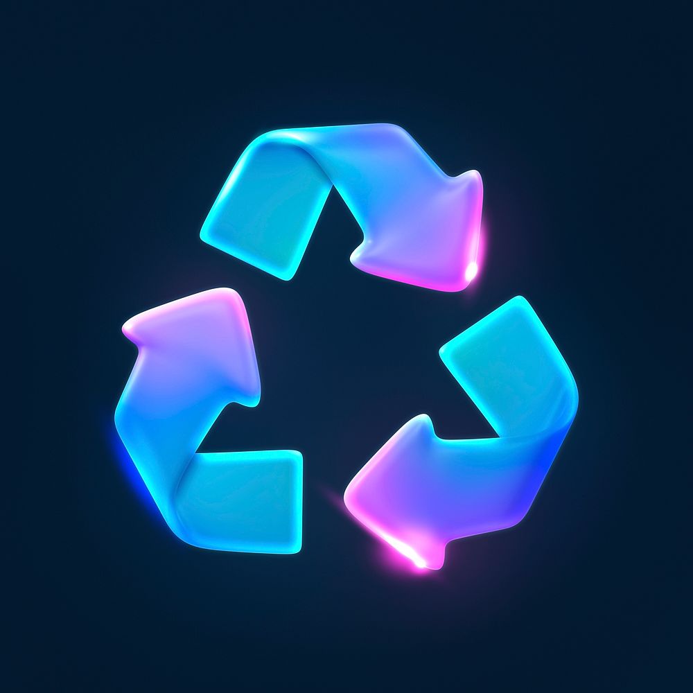 Recycle, environment 3D icon sticker | Premium PSD - rawpixel