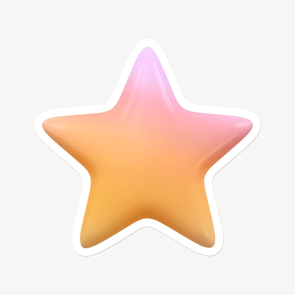 Star, favorite icon sticker white | Free Photo - rawpixel